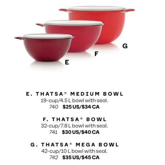 Tupperware | Kitchen | Tupperware Red Food Storage Bowls Set | Poshmark